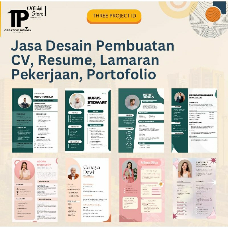 Jual (50++ Template CV terbaik) Jasa Pembuatan CV | Jasa Desain CV ...