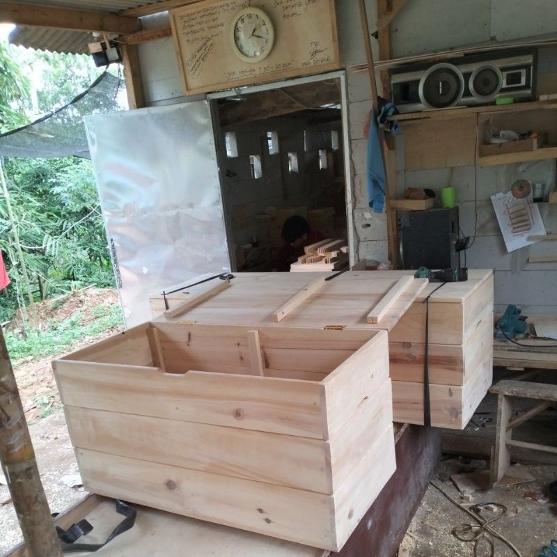 Jual Wooden Crate 120 x 50 x 50 Cm Kotak Kayu Storage Box Kayu Tempat ...