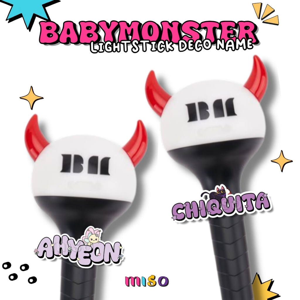 Jual BABYMONSTER lightstick DECO NAME / NAME TAG aklirik lightstick ...