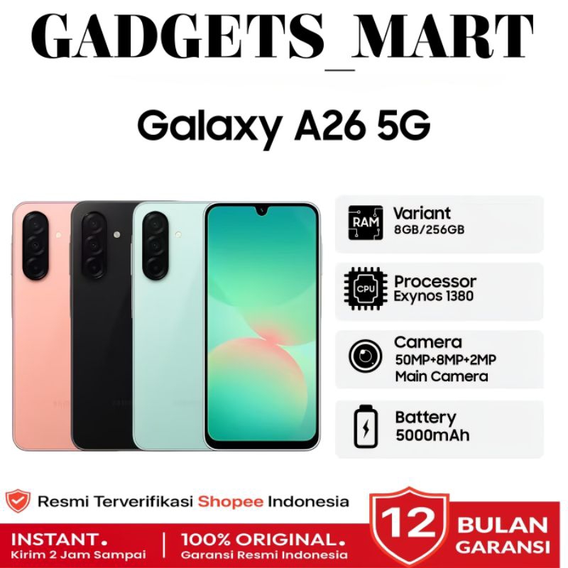 Jual Samsung Galaxy A26 5G 8GB 256GB | Exynos 1380 Super AMOLED Display ...