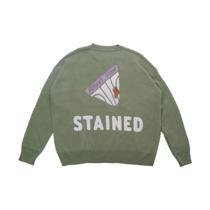 Jual Sweater - Peanut Stain - Stained Green Oversized Knit | Shopee ...