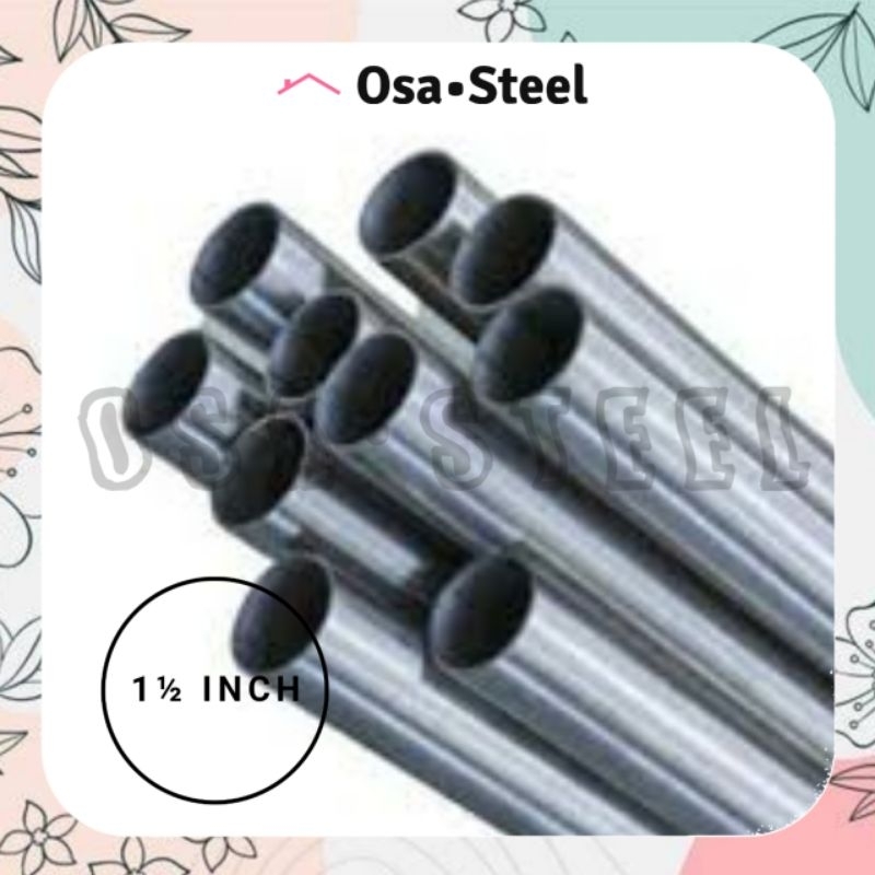 Jual PIPA BULAT GALVANIS 1½ INCH, TEBAL 1.2MM, PANJANG 1 - 3 METER || PIPA BESI BULAT || PIPA ...