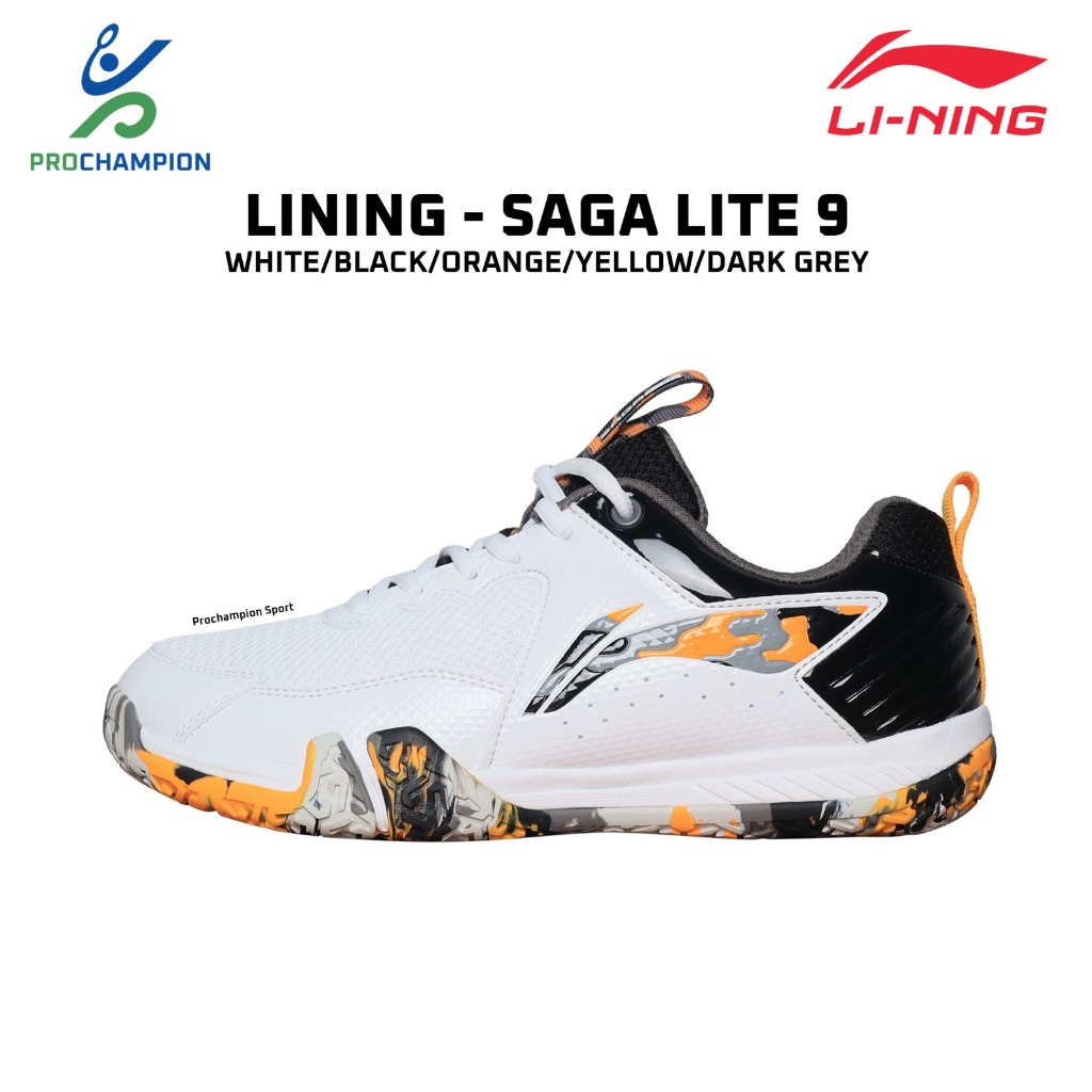 Jual New Color Sepatu Badminton Lining Li-Ning SAGA LITE 9 White Black ...