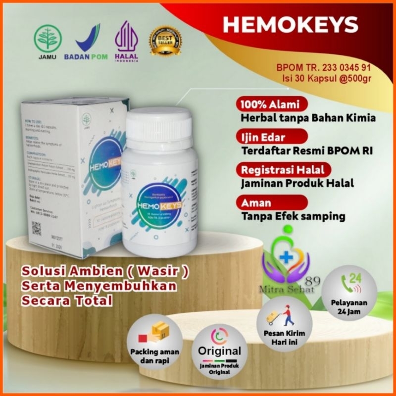 Jual HEMOKEYS ORIGINAL 100% HEMOKEYS OBAT WASIR HERBAL RESMI BPOM ...