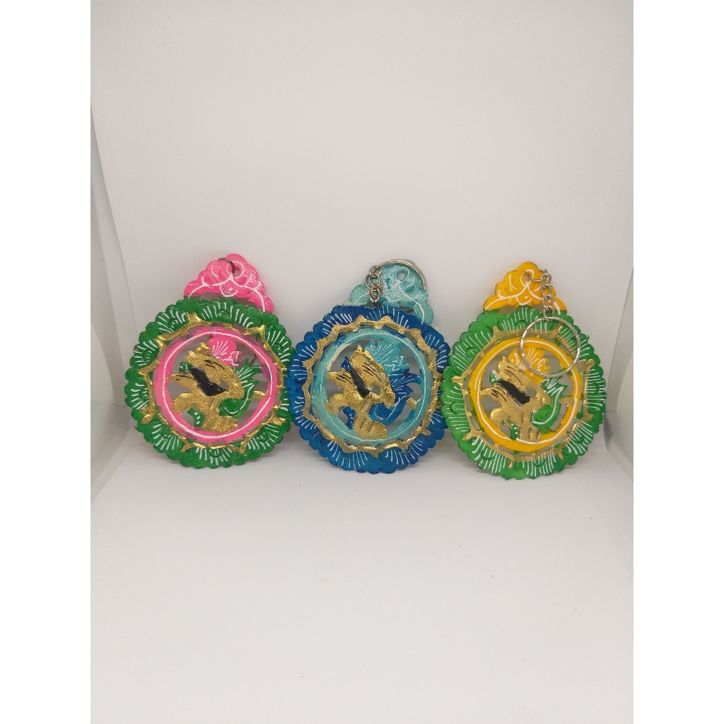 Jual Souvenir gantungan kunci wayang kulit wayang bulat oleh - oleh khas Jogja Indonesia ...