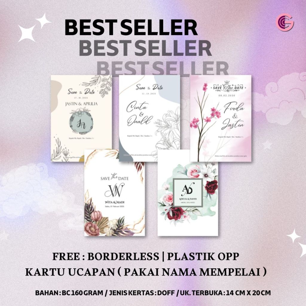 Jual Undangan 1 Lembar Single Page - Undangan Akad Nikah Wisuda Walimah ...