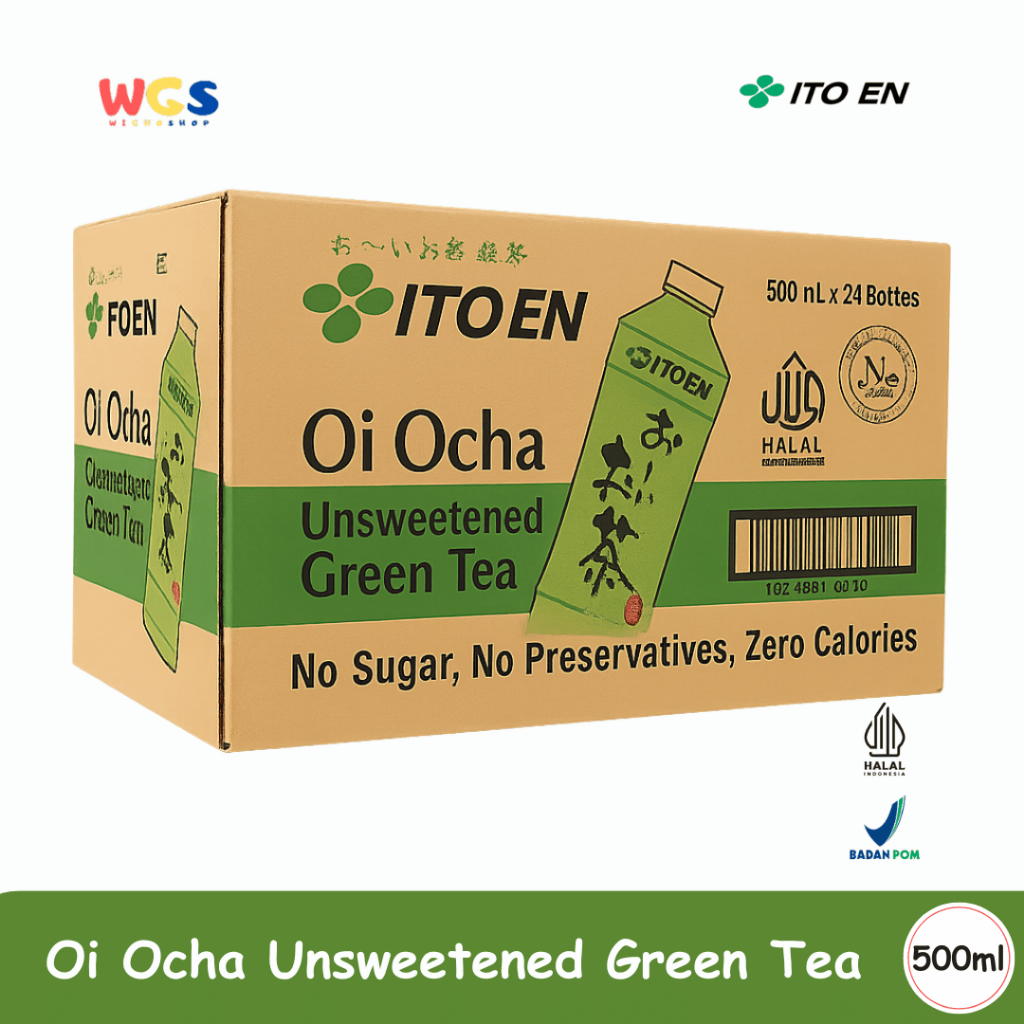 Jual ITO EN Oi Ocha Unsweetened Green Tea 500mL x 24 – Teh Hijau Jepang Tanpa Gula, Bebas Kalori ...