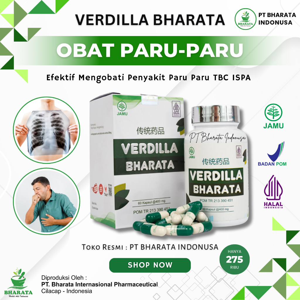 Jual Obat Paru Paru TBC Ampuh VERDILLA BHARATA Original Obat Batuk ...