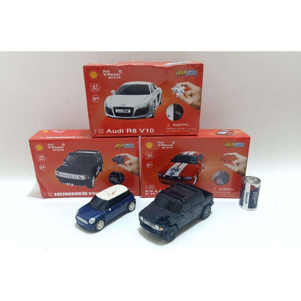 Jual Set shell v power nitro + mustang hummer audi r8 1/32 3d puzzle ...
