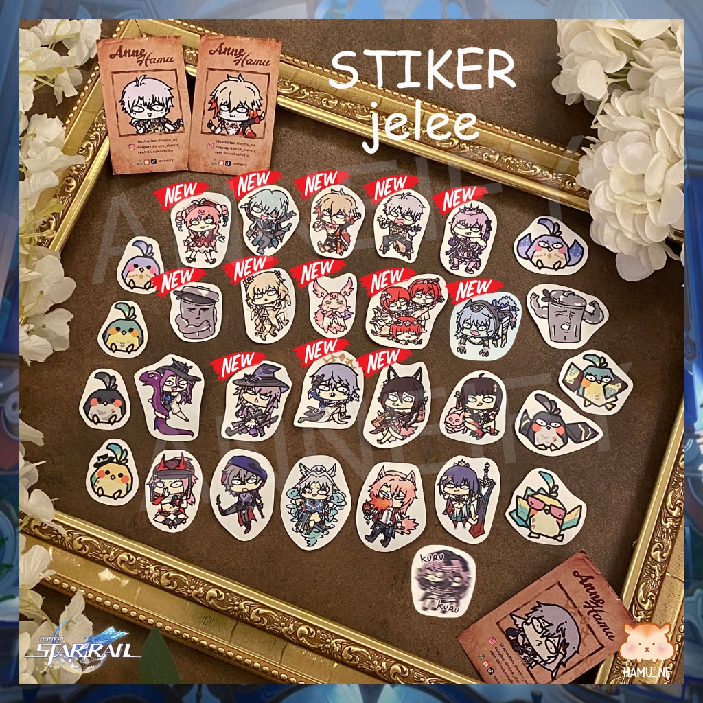 Jual HSR Honkai Star Rail Stiker Jelek Cipher Feixiao Moze Jiaoqiu Jade ...
