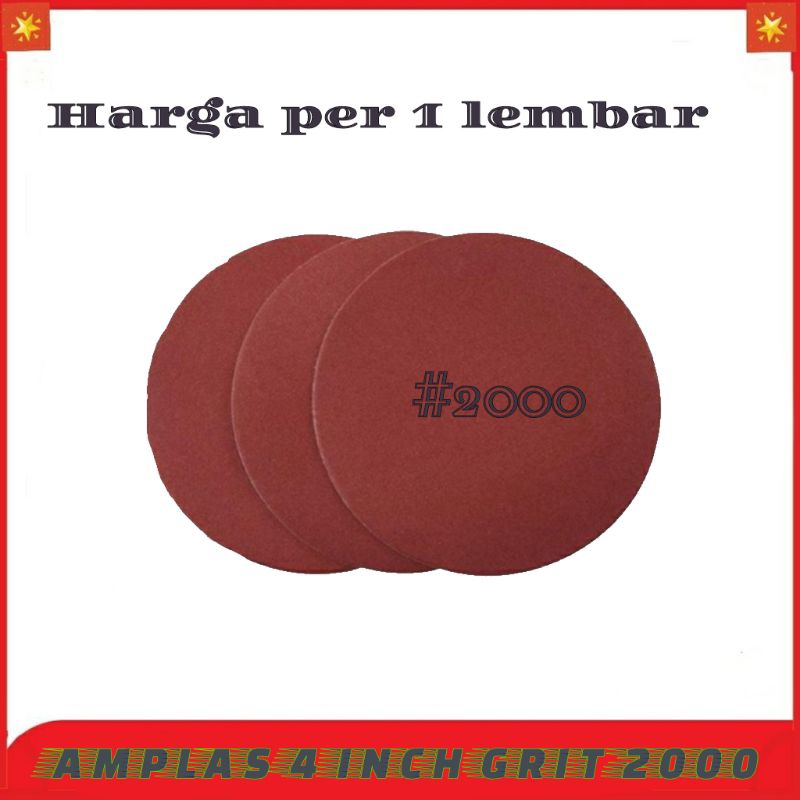 Jual Amplas Bulat Tempel 4 inch grit 2000 | Shopee Indonesia