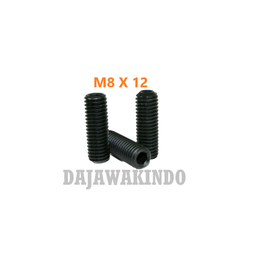 Jual Baja Socket Set Screw M8 x 12 / Baut L Tanam / L Set Hitam | Shopee Indonesia