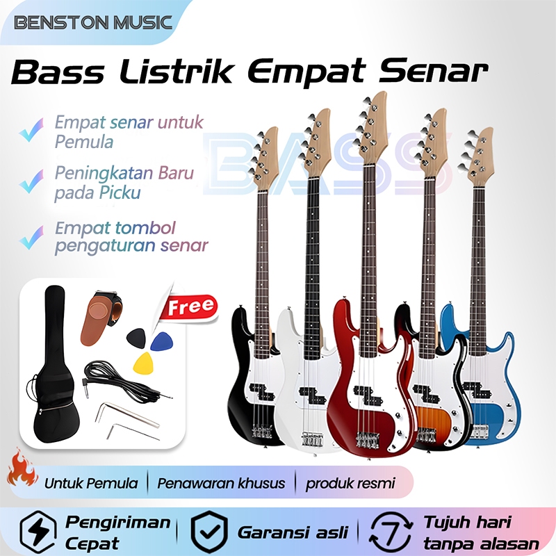 Jual Benston Music-Bass Listrik / Bass Listrik Empat Senar / Set Pemula ...