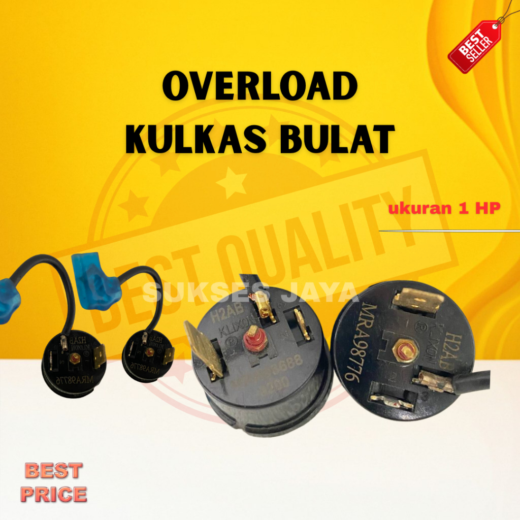 Jual OVERLOAD KULKAS BULAT 1 HP 220V 50/60HZ SPAREPART KOMPRESOR KULKAS ...