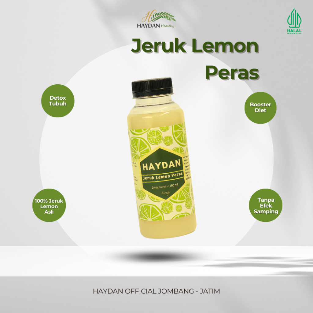 Jual JERUK LEMON HAYDAN | Jeruk Lemon Peras Murni | DIET| 250 ml ...