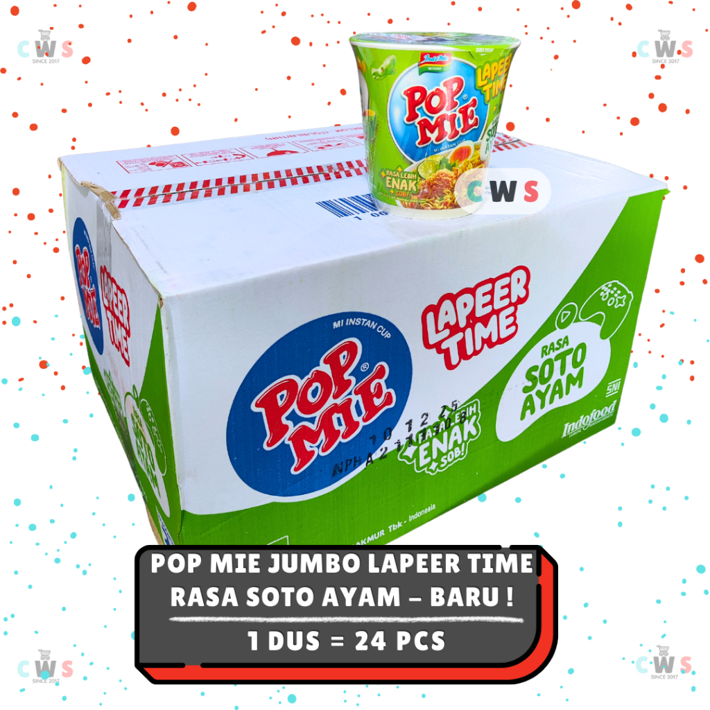 Jual POP MIE LAPEER TIME Kuah Rasa Soto Ayam Instan Cup Jumbo - 1 Dus ...