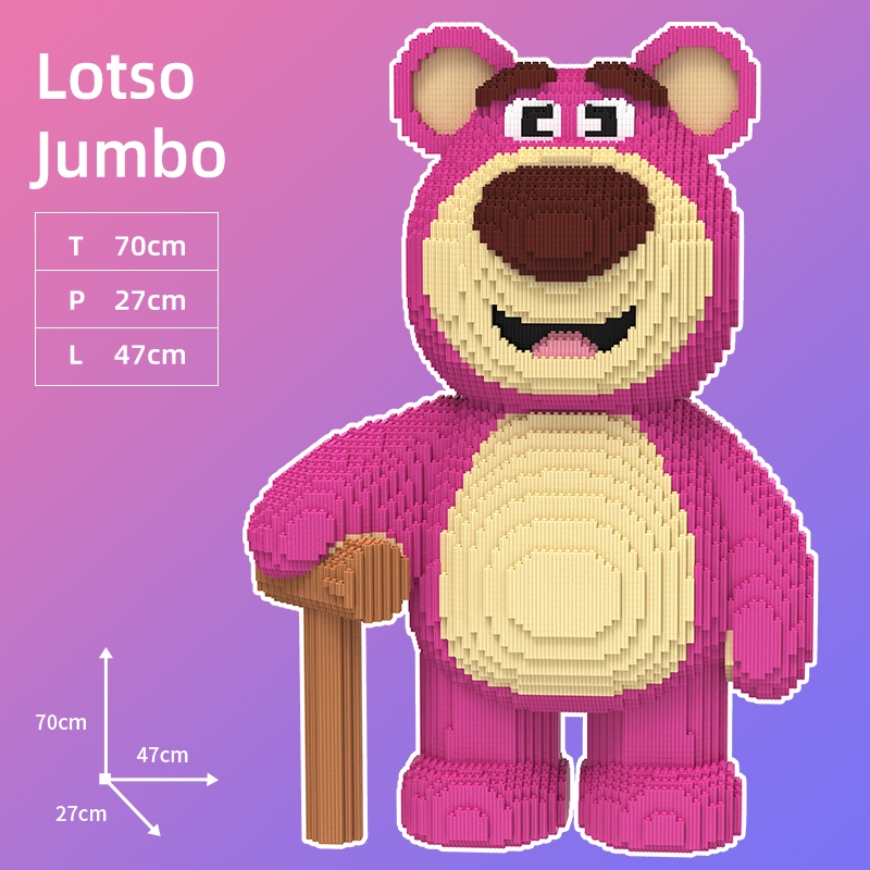 Jual (70 cm) Mainan Nano Blocks Karakter Lotso jumbo BIG SERIES 3D ...