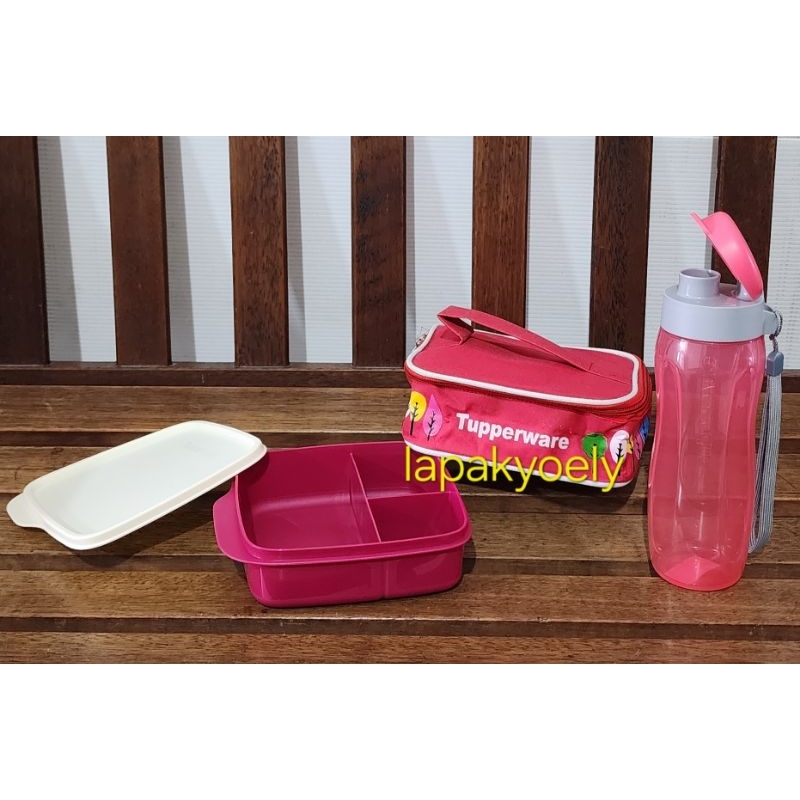Jual tempat bekal anak set / lolly tup plus tas n botol minum 500ml ...