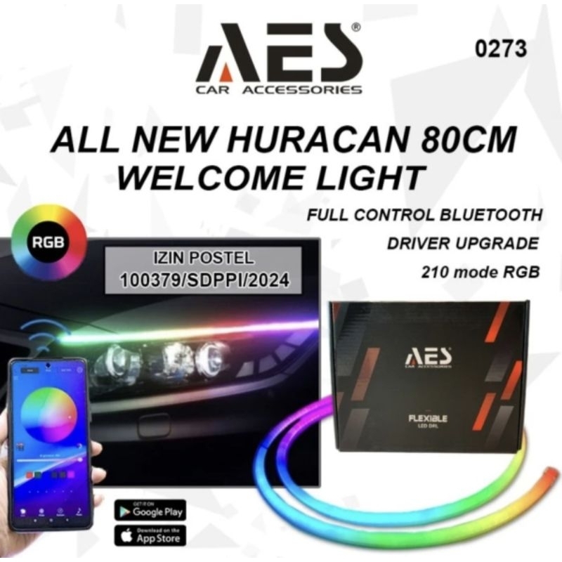Jual Lampu Alis AES RGB Matrix Huracan Welcome Light 30 Cm 45 cm 60 Cm ...