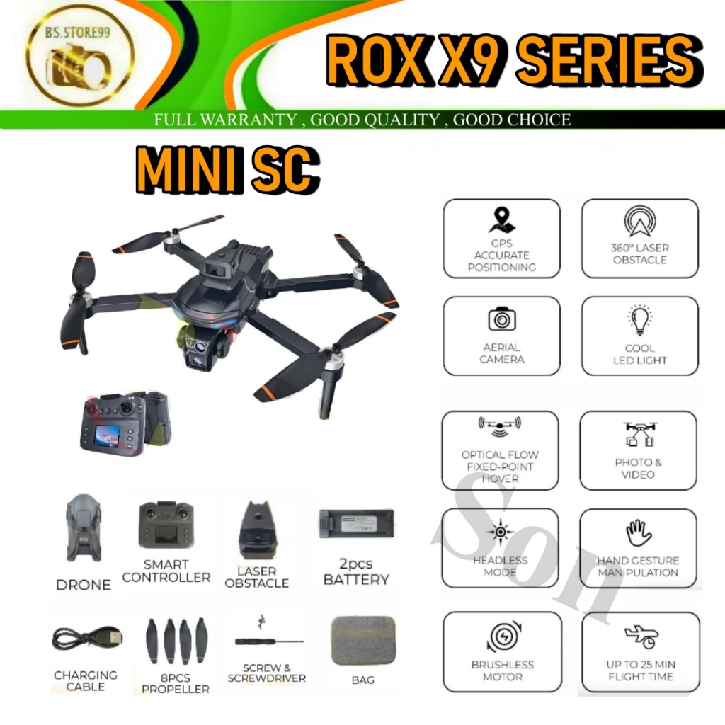 Jual ROX X9 Mini SC Drone HD Dual Camera WiFi FPV Combo Version ...