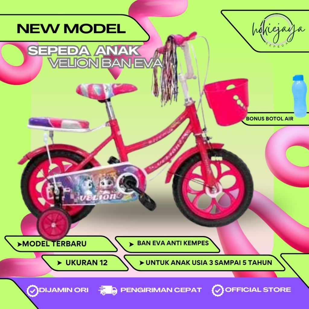 Jual TERMURAH!!! SEPEDA MINI 12 VELION EVA BAN BUSA UNTUK ANAK bonus ...