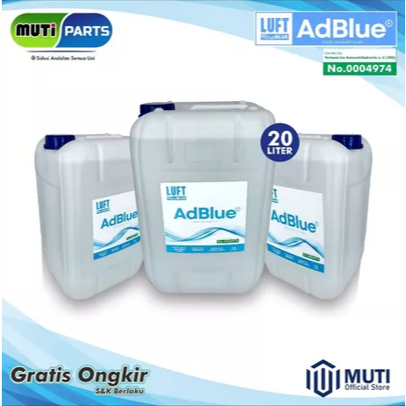 Jual Adblue 20 Liter Cairan Diesel Exhaust Fluid Luft Blue DEF | Shopee ...