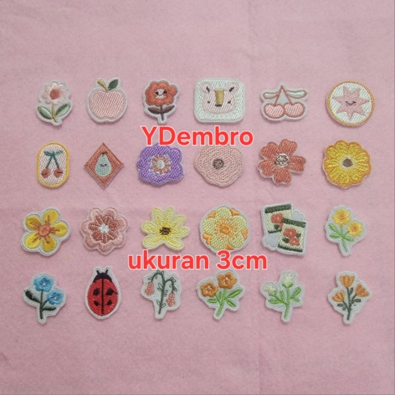 Jual Patch Bordir Kecil Ukuran 3cm Menyesuaikan Gambar | Shopee Indonesia