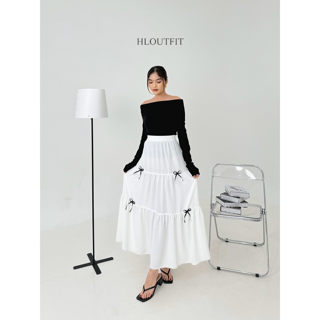 Jual HL ASHA FLOWY RAMPLE RIBBON SKIRT | MAXI & MIDI SKIRT BANYAK WARNA ...