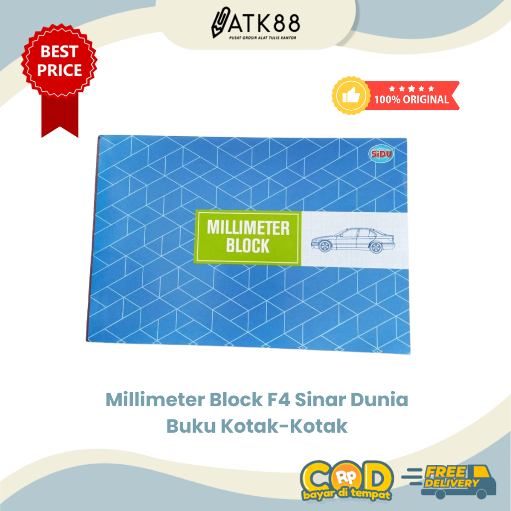 Jual [ATK88] Millimeter Block F4 Sinar Dunia - Buku Kotak-Kotak ...