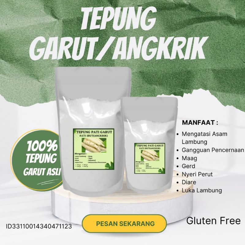 Jual Tepung Garut/Pati Asam Lambung/Angkrik/Arrowroot Asli Irut ...