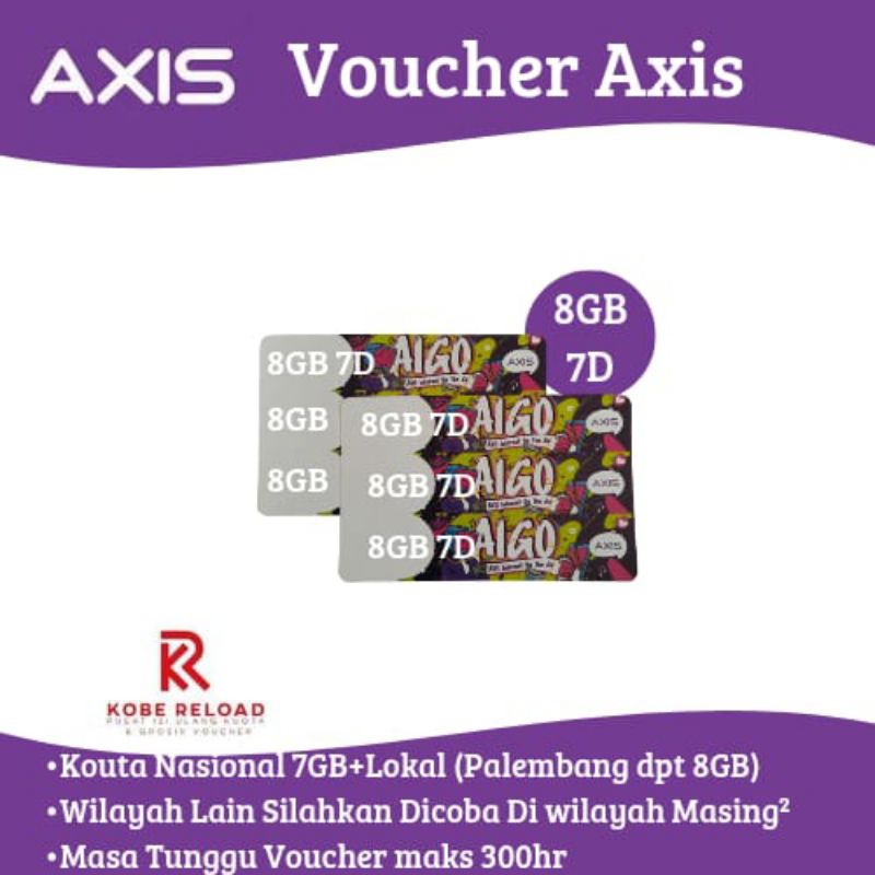 Jual Axis Aigo 7GB (8GB) 7hr | Shopee Indonesia