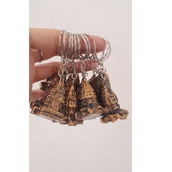 Jual Gantungan kunci miniatur candi prambanan (isi 10pcs) souvenir khas jogja | Shopee Indonesia