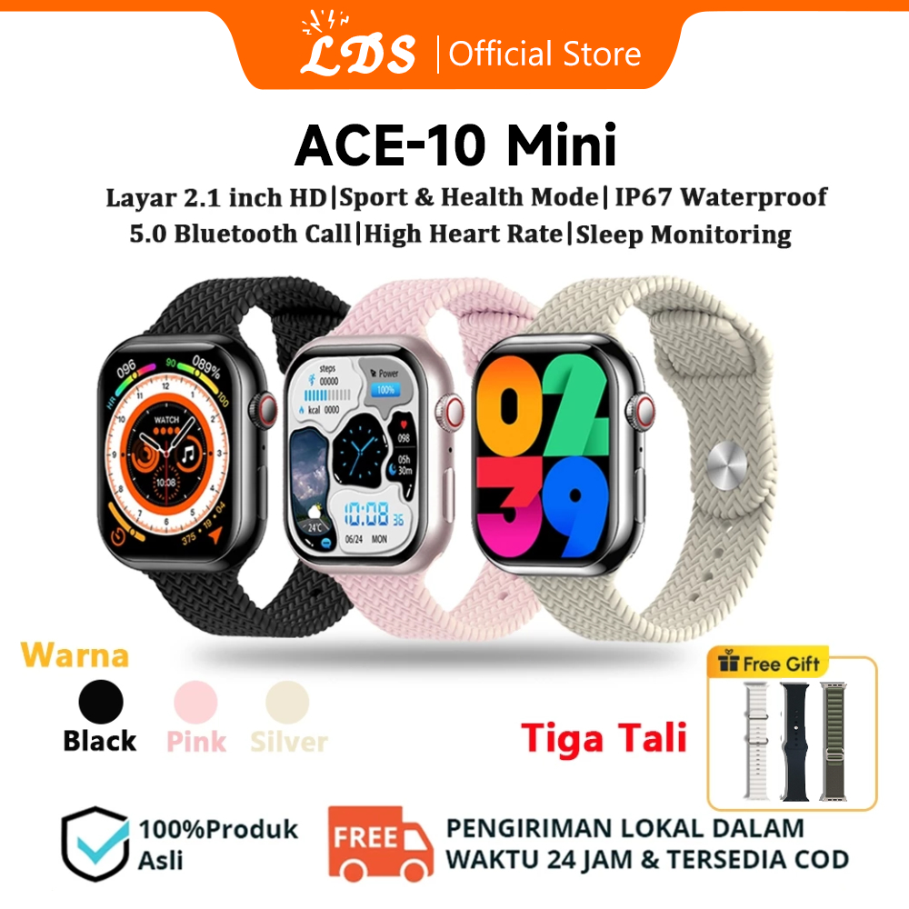 Jual LDS Bluetooth Smartwatch ACE-10 Mini | NFC Support | Sport ...