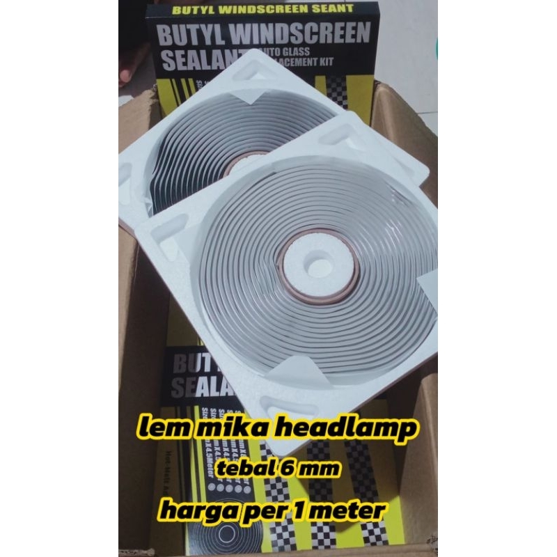 Jual lem mika headlamp butyl rubber tape retrofit sealant,harga per 1 ...