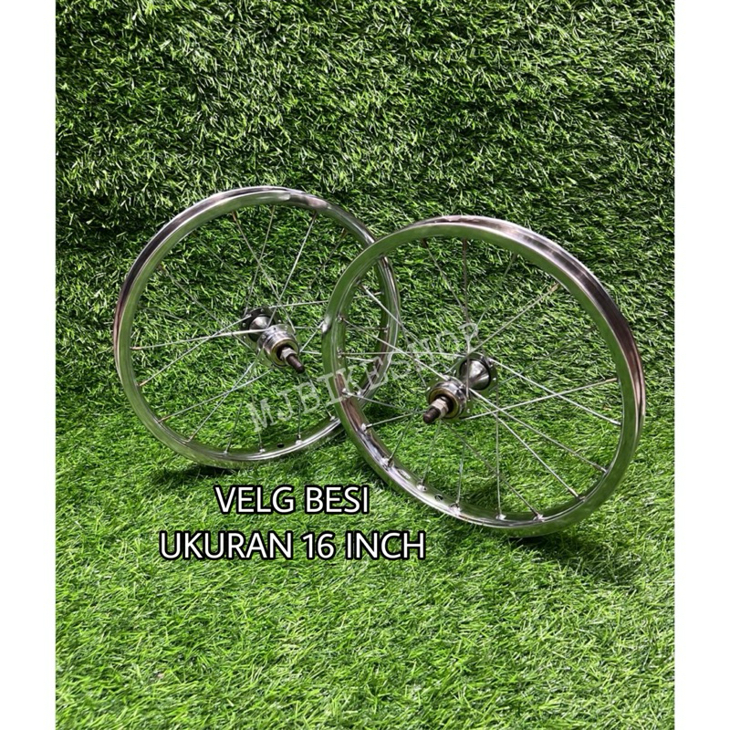 Jual VELG/RIM BESI SEPEDA UKURAN 16 INCH DEPAN/BELAKANG/SEPASANG SIAP ...