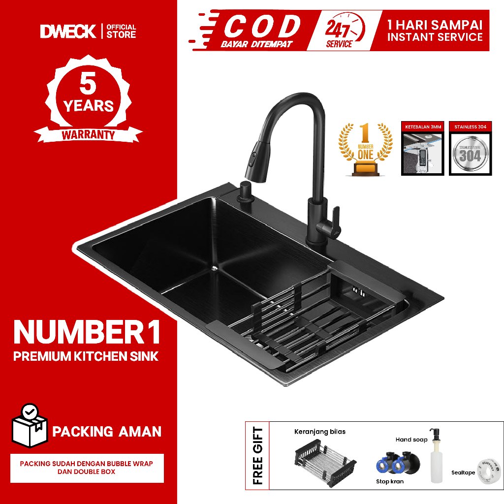 Jual DWECK - Kitchen Sink Hitam Sink Bak Cuci Piring Kitchen Sink ...