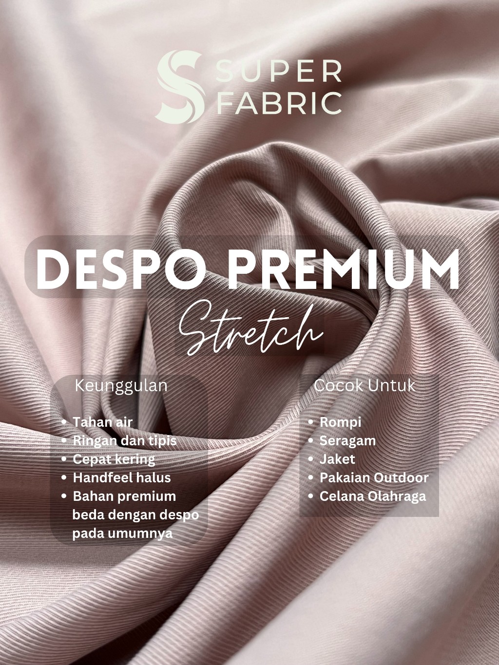 Jual Kain Despo Premium Stretch Parasut Polyester Micro tahan air ...