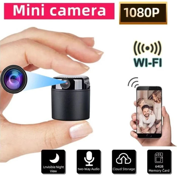 Jual 1080P Mini Wifi Camera Battery Operated Small Wireless Cam 360 ...