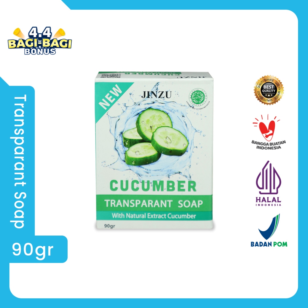 Jual Jinzu Cucumber Transparant With Vitamin E Soap 90gr | Shopee Indonesia