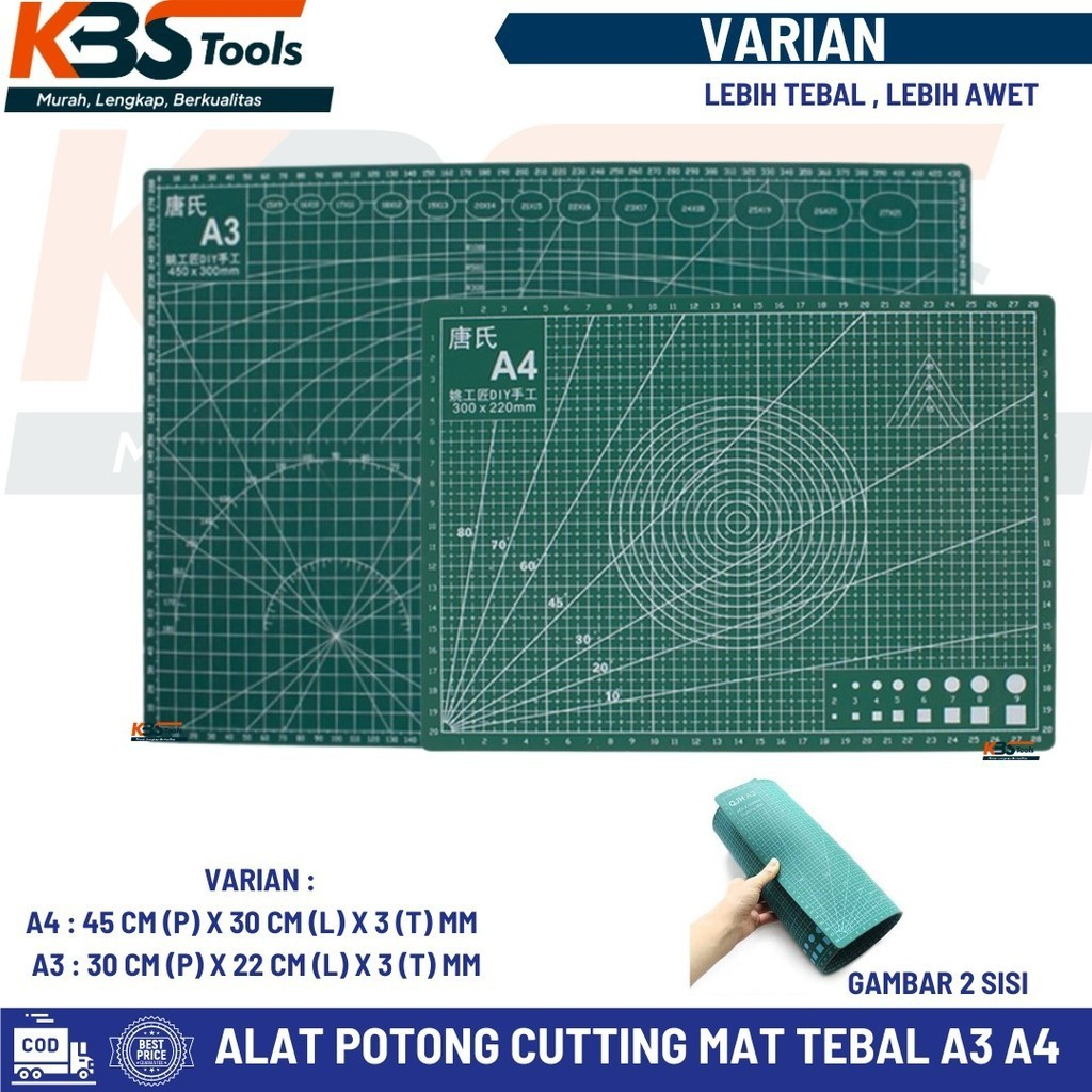 Jual Alas Potong Cutting Mat Pad 2 Sisi Tebal 3mm A3 A4 Mini - Alas Kerja Serbaguna | Shopee ...