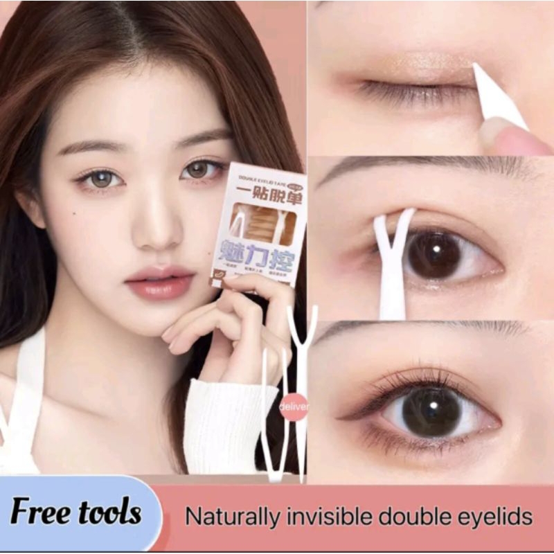 Jual SET Skot Mata Jaring Eyelid Tape Transparant 90pcs Skot Lipatan ...