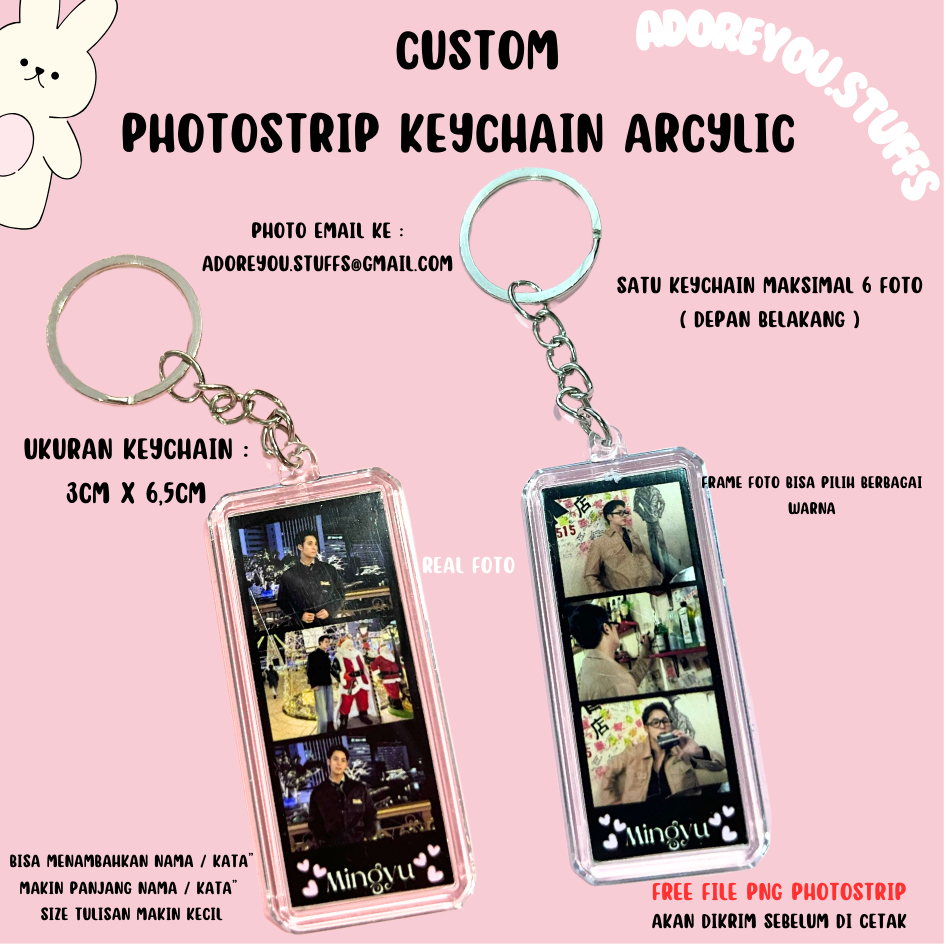 Jual [ 1 HARI JADI ] [ BISA INSTANT ] CUSTOM PHOTOSTRIP GANTUNGAN KUNCI ...