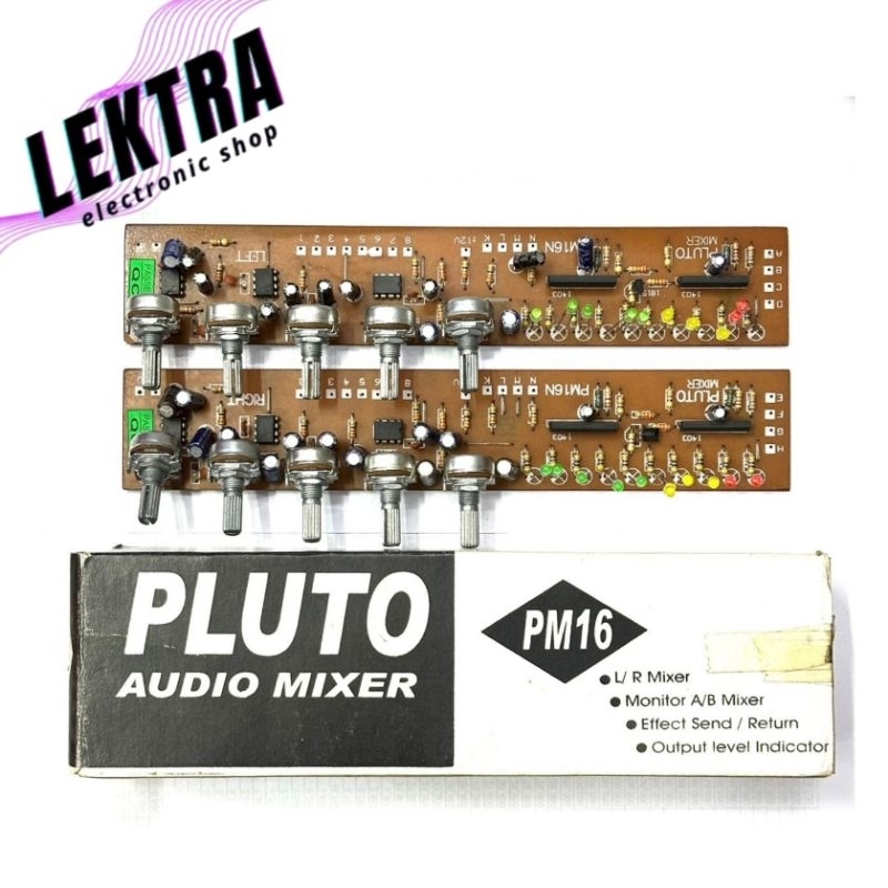 Jual Kit PLUTO PM 16 Audio Mixer Stereo 12v 12volt 12 v volt PM16 Power ...