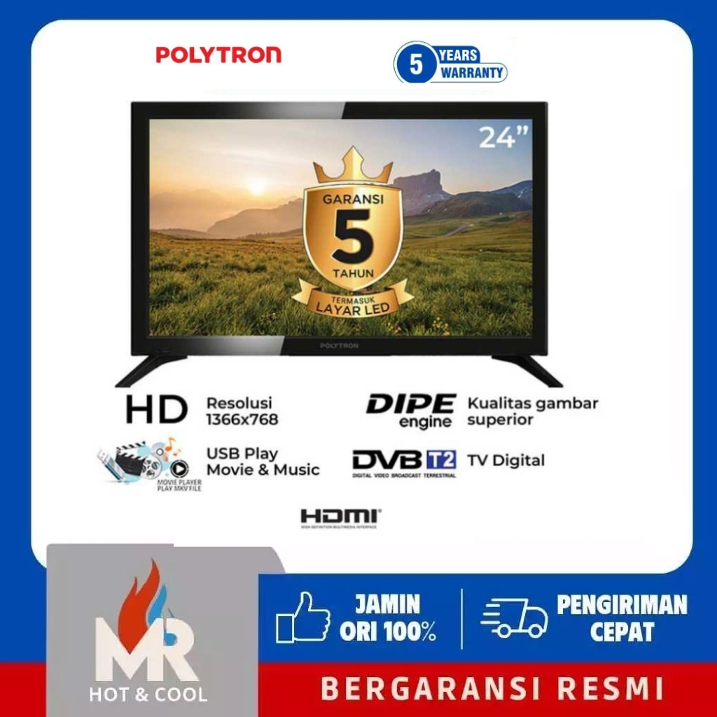 Jual POLYTRON 24V1853 LED Digital TV 24" PLD 24V1853 / TV Polytron 24 ...