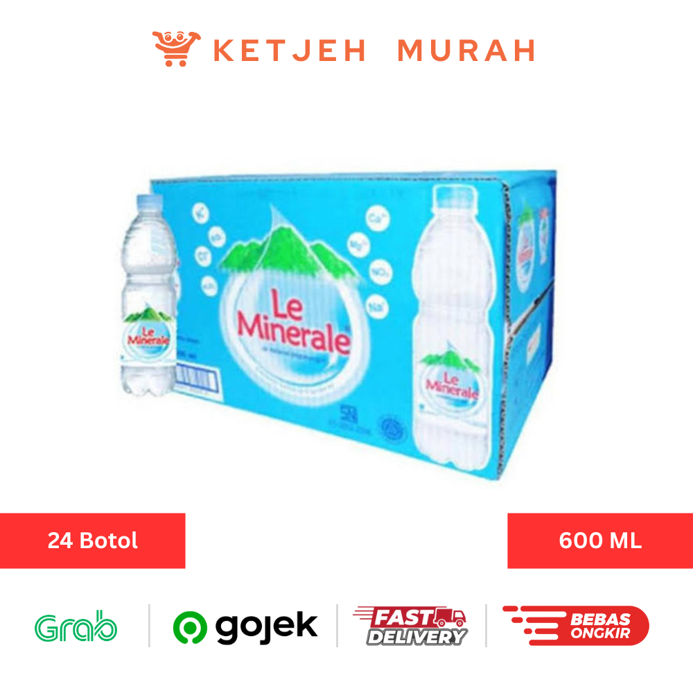 Jual Le Minerale Air Mineral Botol 600 ML 1 Dus isi 24 Botol | Shopee Indonesia