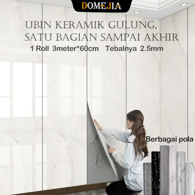 Jual DOMEJIA-Stiker Dinding Vinyl Premium Motif Keramik Roll 60CM x 3mM- Waterproof Anti Jamur ...