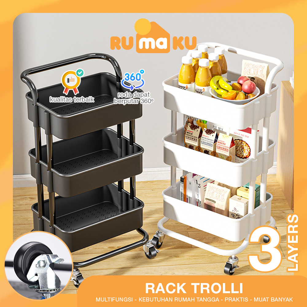 Jual Rumaku Rak Troli Susun Dapur Kamar Mandi Rak Sudut Rack Salon ...