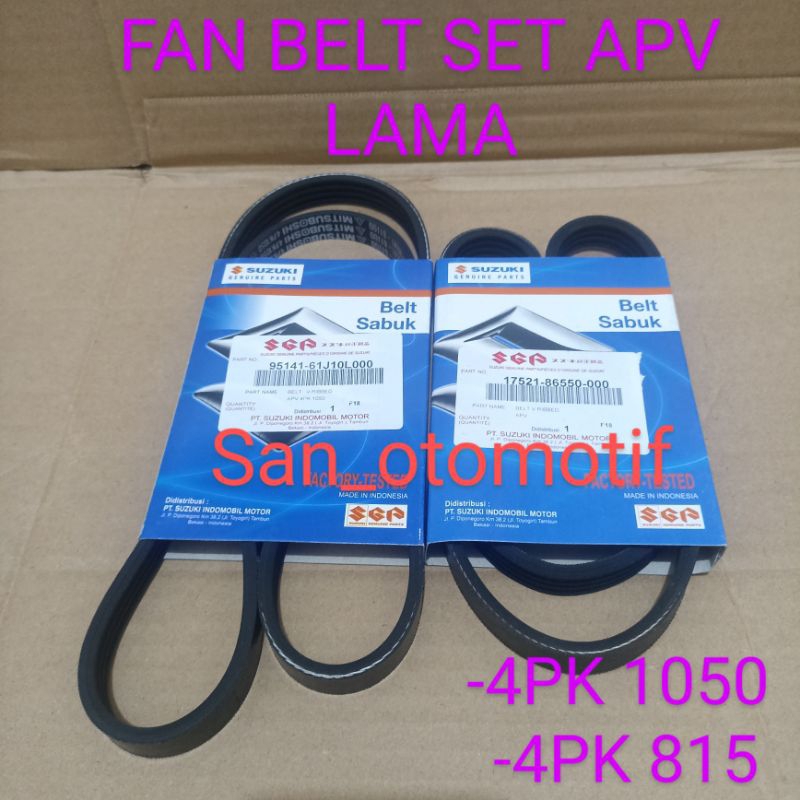 Jual Tali Kipas Fanbelt V-Belt Van Fan belt AC & alternator Suzuki APV lama old original SGP ...