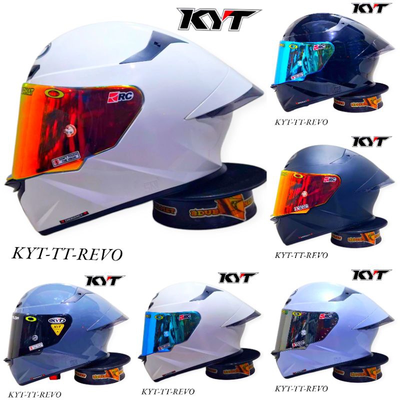 Jual Helm KYT TT Revo solid paket ganteng 100% original KYT | Shopee ...