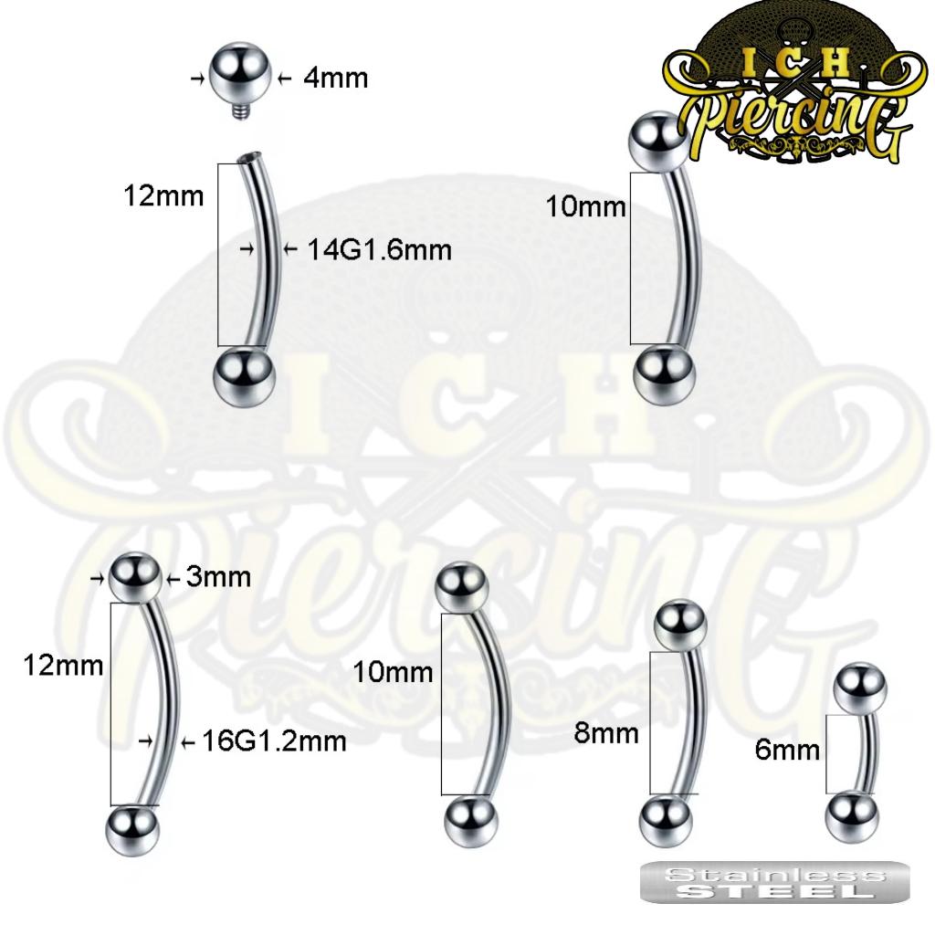 Jual ICH 1pcs Anting Tindik Piercings Eyebrow Lip Cronch stainless ...